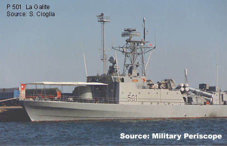Overview — LA GALITE (P-501) class — Small Combatants — Ships — Weapons — Military Periscope