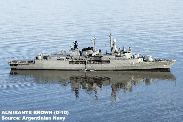 Overview — ALMIRANTE BROWN (D-10) class — Destroyers — Ships — Weapons ...