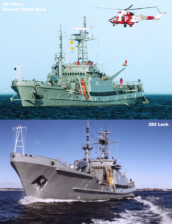 Overview — PIAST (281) class — Auxiliary — Ships — Weapons — Military ...